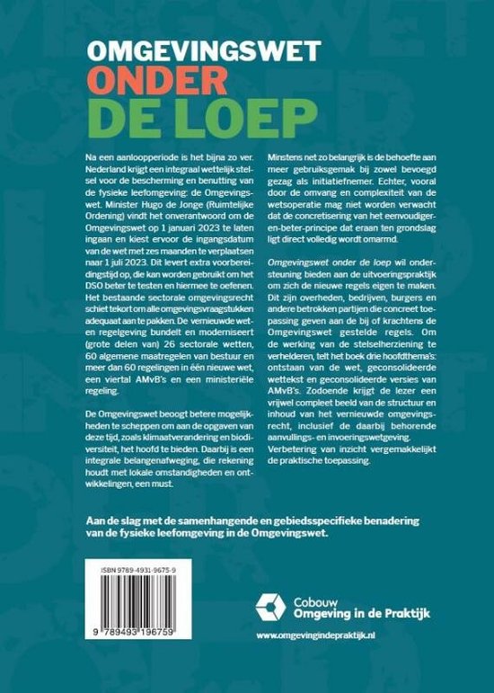 De Omgevingswet onder de loep | 9789493196759 | Gerrit Jan Kremers | Boeken | bol