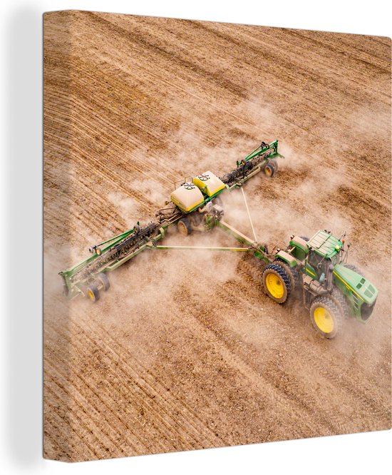 Canvas schilderij - Wanddecoratie - Canvasdoek - Trekker - Akker ...