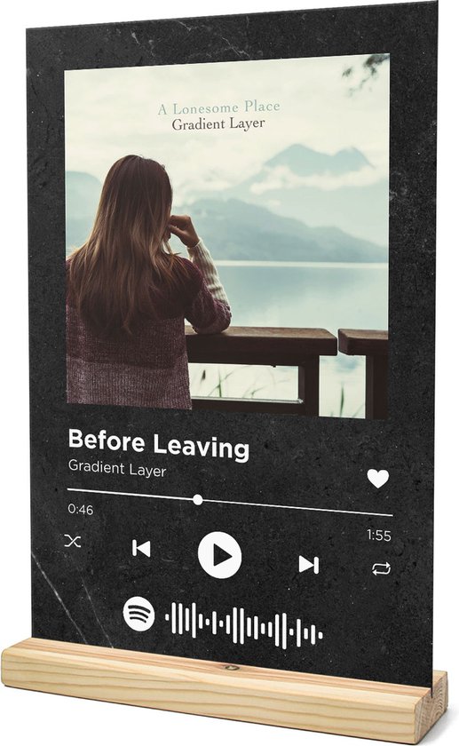 Songr Spotify Muziek Bordje - Before Leaving - Gradient Layer - 20x30 ...
