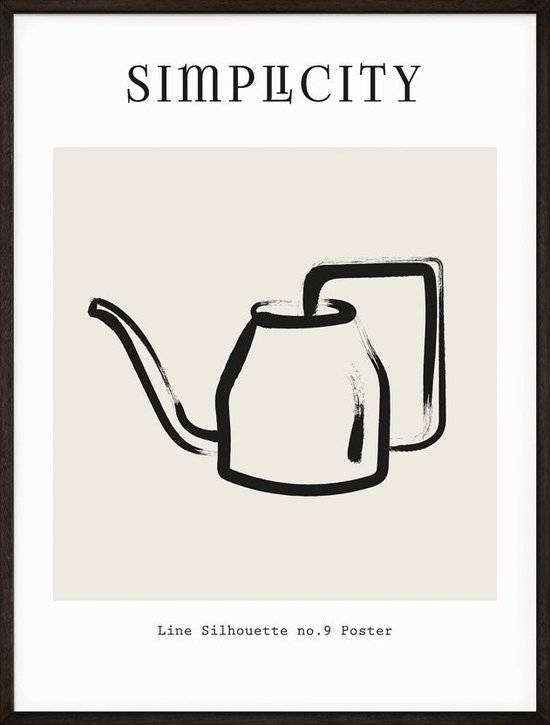 Line Silhouette Line Art Poster | bol.com