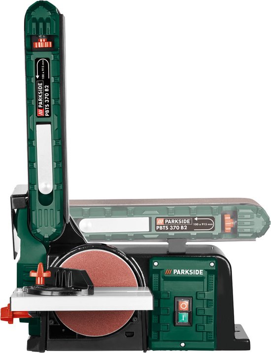 PARKSIDE Band- en schijfschuurmachine 370 W - Aansluiting voor externe ...