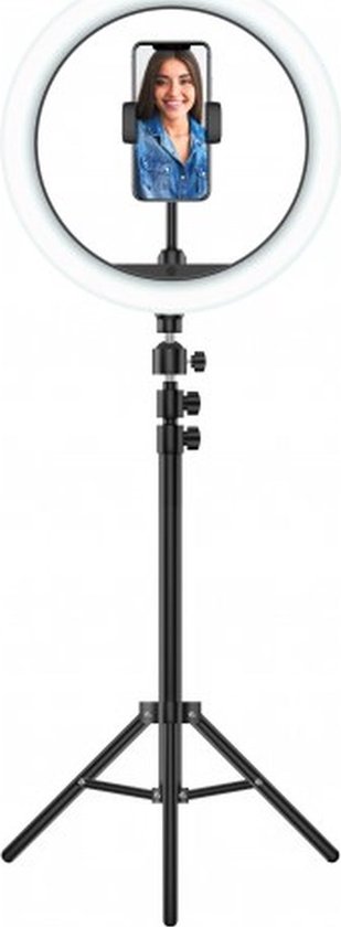 XQISIT Selfie Ring Light Statief - Zwart | bol