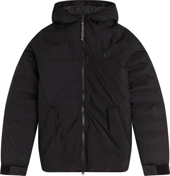 Fred Perry Insulated Hooded Jacket J2572 - heren winterjas - zwart ...