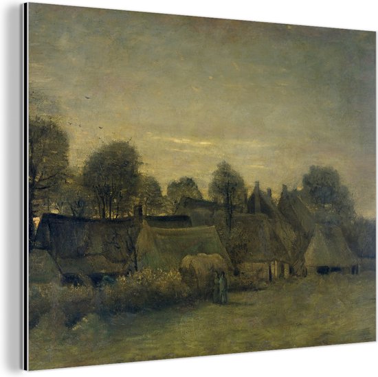 Wanddecoratie Metaal - Aluminium Schilderij Industrieel - Boerendorp in ...