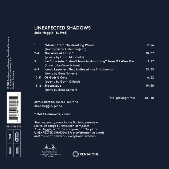 Matt Haimovitz, Jake Heggie, Jamie Barton - Unexpected Shadows (CD), Matt Haimovitz |... | bol.com