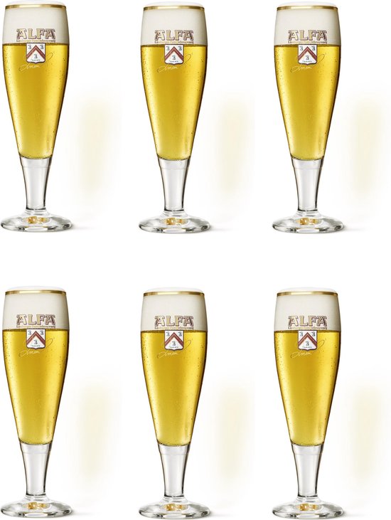 Alfa Bierglas Monza 200 ml - 6 Stuks | bol