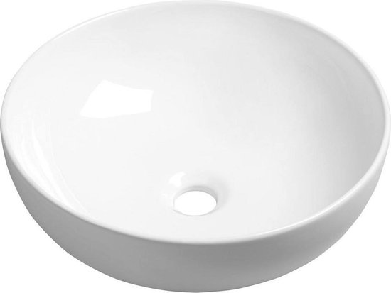 Opbouw waskom Sapho Rondane 40x40x15 cm Keramiek Wit | bol