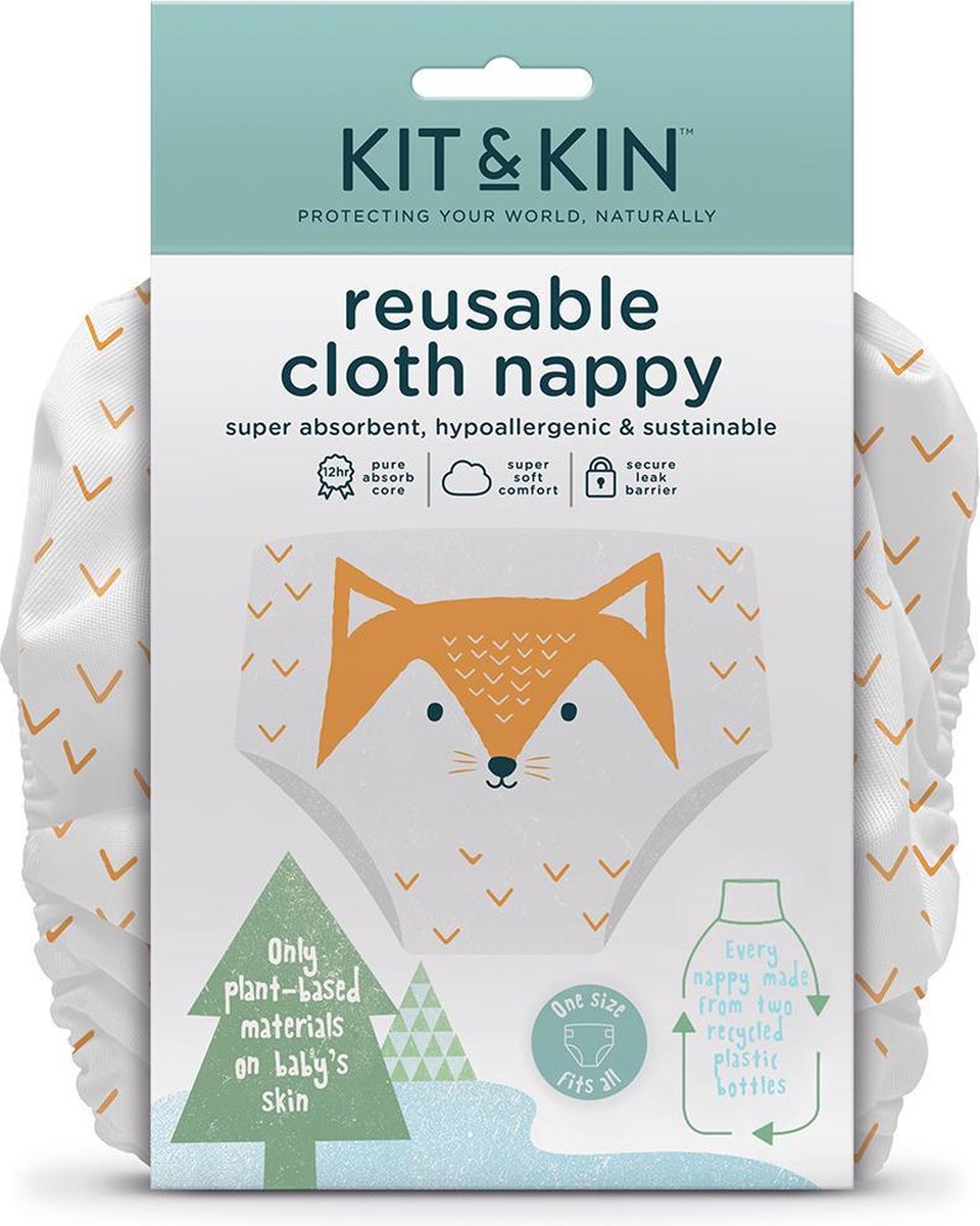 Kit&Kin - Herbruikbare Luiers - One Size - 1 Stuk - Vos | bol.com
