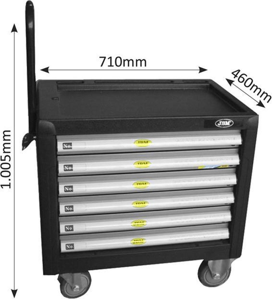 JBM Tools | KLEINE KARRETJE MET 6 LADEN | bol
