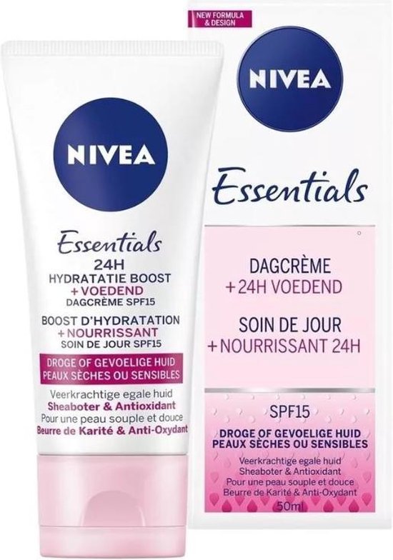 NIVEA Essentials verzachtende Droge/gev huid - 2 x 50 ml ...
