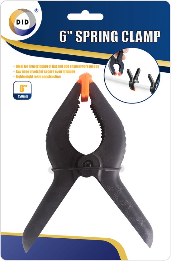 1x Hobby lijmklem / veerklem zwart 15 cm - Zeilklem - Marktkraamklem ...