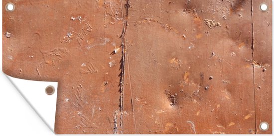 Schuttingposter Roest - Koper - Platen - 200x100 cm - Tuindoek | bol