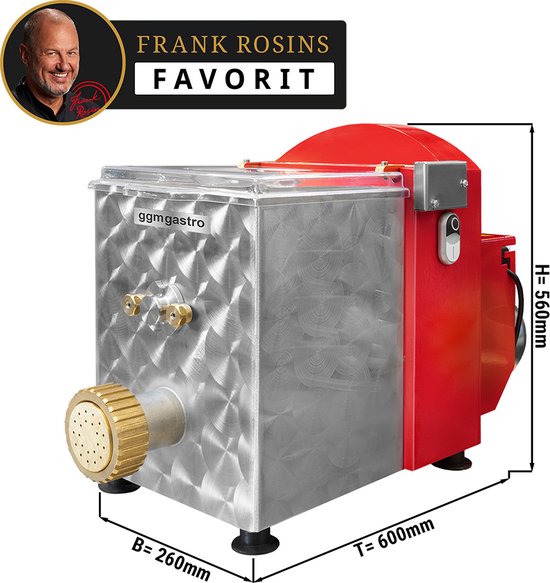 Elektrische pastamachine - 8 kg/uur - 370 Watt | GGM Gastro | bol