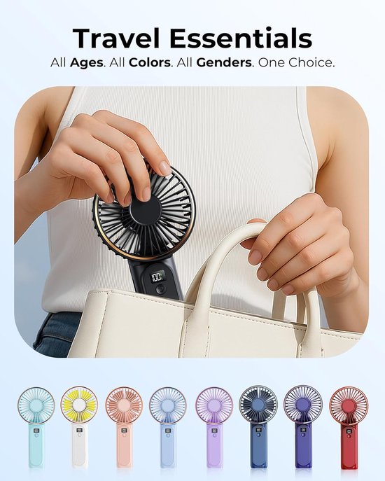 Windblazer - Draagbare Ventilator - Wit - 4000mAh Oplaadbare Batterij ...