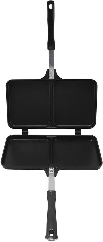 Dubbelzijdige toastiepan - Snelle ontbijtpan - Gegrilde tosti's maken ...