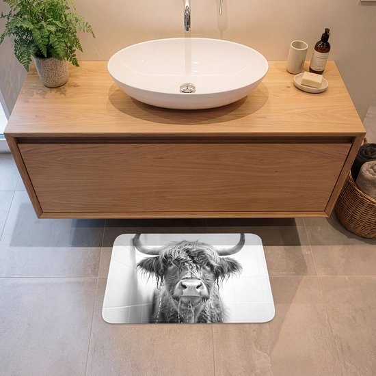 Badmat 60x40 cm - Antislip - Schotse Hooglander - Dier - Douche - Humor ...