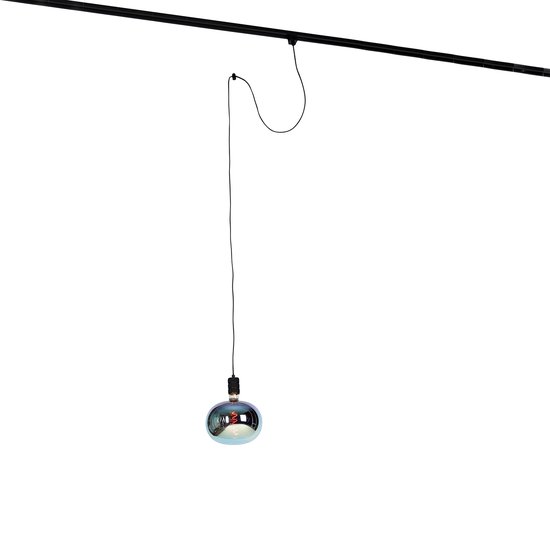 QAZQA Hanglamp met rail ophanging zwart incl. LED G220 - Cavalux | bol