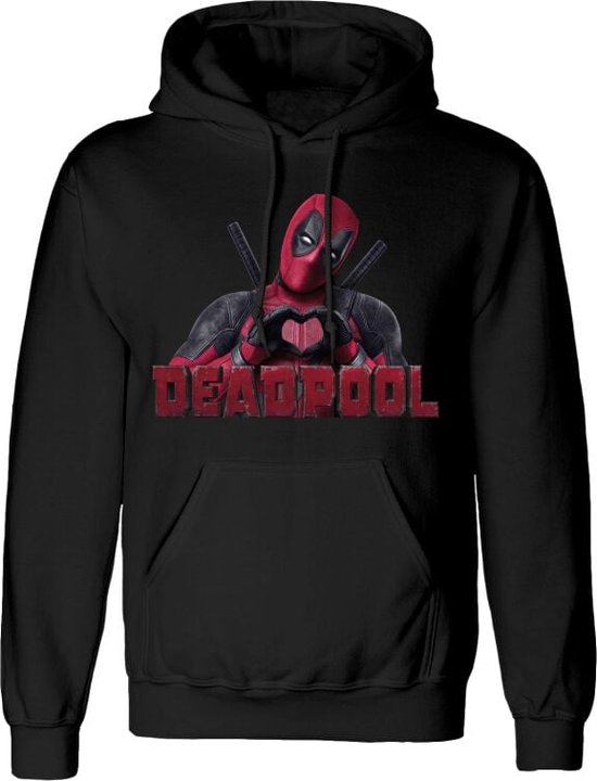 Deadpool Heart U Trui met capuchon zwart XXL | bol