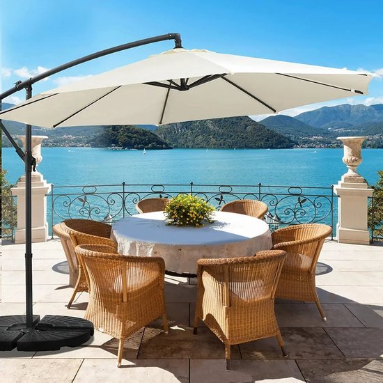 Kanyu® Cantilever - BEIGE - 300cm diameter - incl. Kruis Stand ...