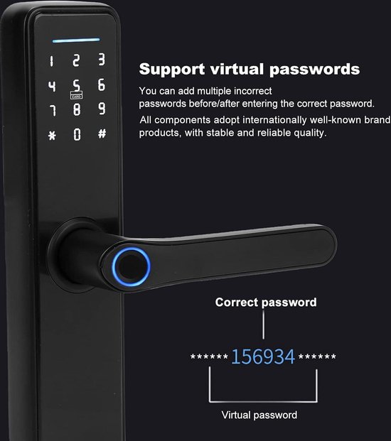 4 in 1 Anti-diefstal Deurslot - Home Security Keyless Elektronisch ...
