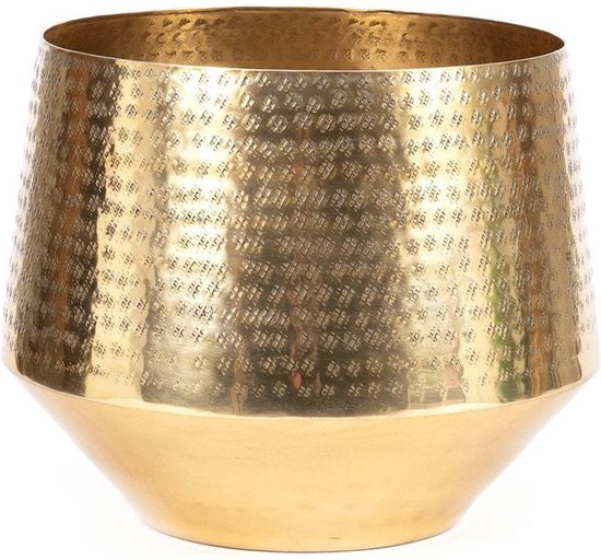 Hammered Planter - Messing Planter - Binnenpot - Unieke textuur - 36cm ...