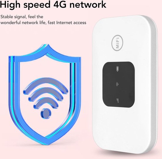 Draagbare WiFi-Router - Hotspot 4G LTE Mobiele WiFi Router met 2100 MAh ...