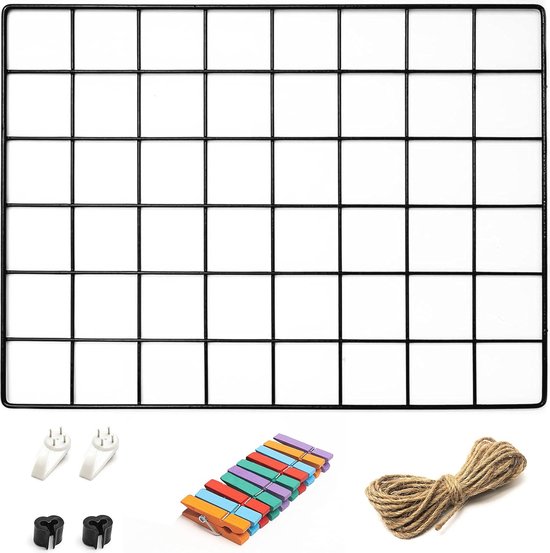 Wandrek en Memobord - Zwart Magnetisch Fotorek voor Iedere Kamer | bol