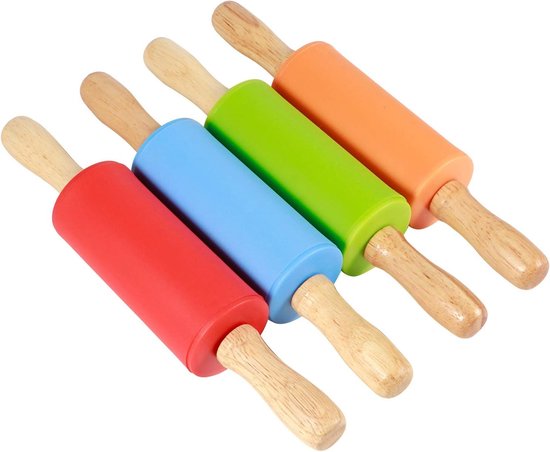 JGS ® Makkelijk te Gebruiken Antikleef Deegroller Set voor Kinderen en ...