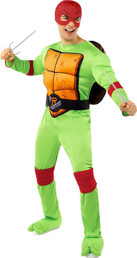 FUNIDELIA Raphael Kostuum voor mannen - De Ninja Turtles - Maat: S | bol