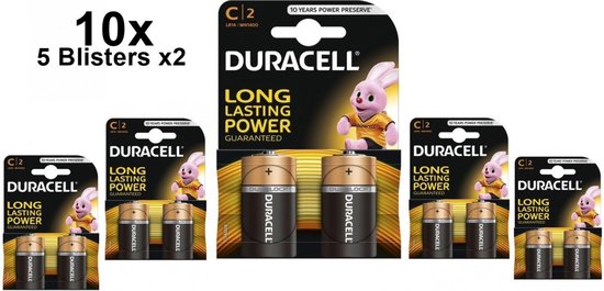 Duracell LR14/C/Baby/R14/MN 1400/AM-2/E93 - 10 Stuks ( 5 Blisters a 2 ...