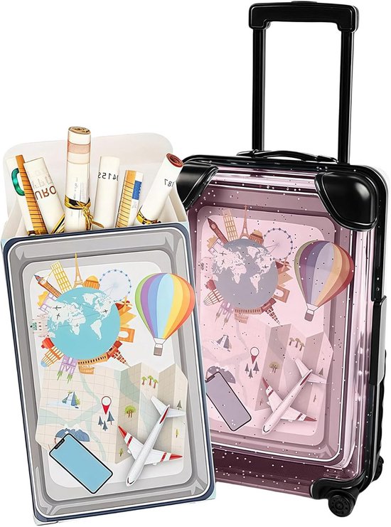 Mini Reiskoffer Spaarpot Cadeau Kistje voor Vakantie Bruiloft ...