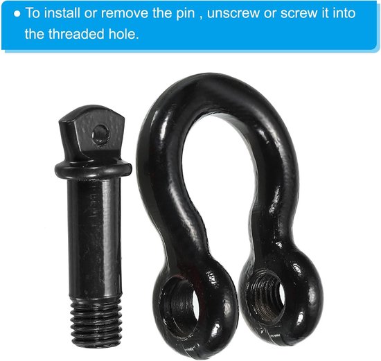 Schroef Pin Shackle Carbon Steel D Ring Shackle voor Slepen Rigging | bol