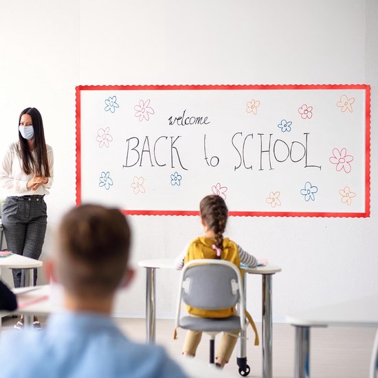 2 Rolls Bulletin Board Borders - 66.8ft Laser Gold Border - Scalloped ...