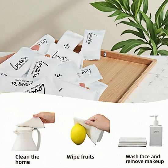 20x Gecomprimeerde Wegwerphanddoeken - Uitvouwbaar & Herbruikbaar voor ...