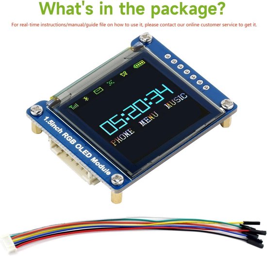 Kleur OLED Display Module 1.5 Inch 128x128 RGB Hoog Contrast Scherm | bol