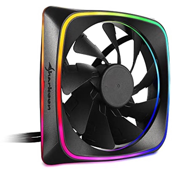 RGB Computer Behuizing Ventilator 12 cm Zwart - Stille en Verlichte ...