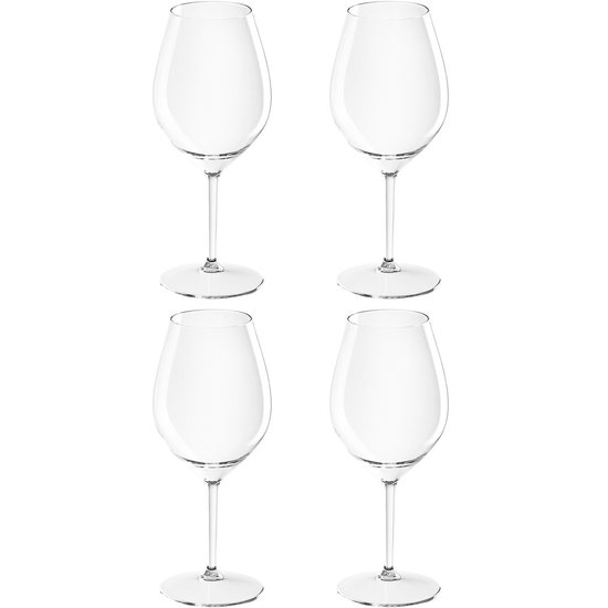Verre à vin incassable Santex - 4x - transparent - matière plastique ...