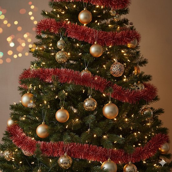 2x inge christmas goods kerstslinger-guirlande - rood - glanzende ...