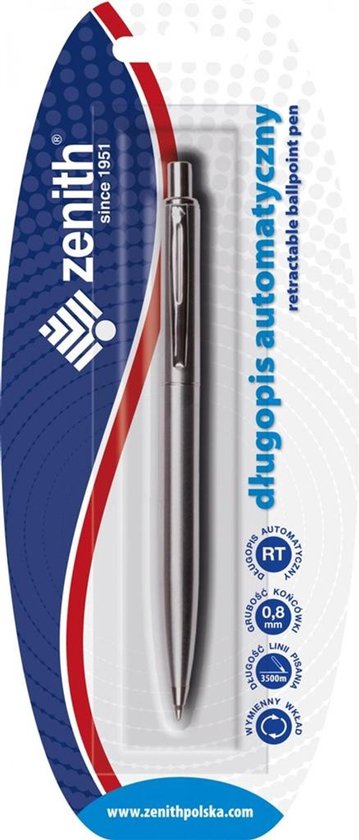 Zenith Metalen Automatische Pen - Zilver - Precisie Schrijven | bol