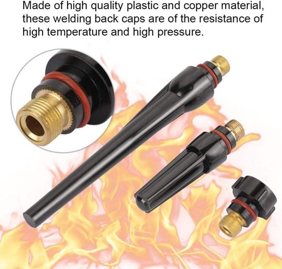 Achterkapjes voor TIG-lastoorts WP-17/18/26, lasdoppen set van 15 stuks ...