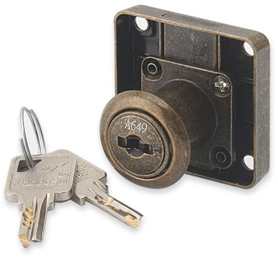 22mm Vintage Drawer Lock, Security Mailbox Lock Zinc Alloy Cabinet ...