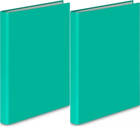 2x Ringband Map A4 25mm Turquoise 4-Ring Archivering | bol