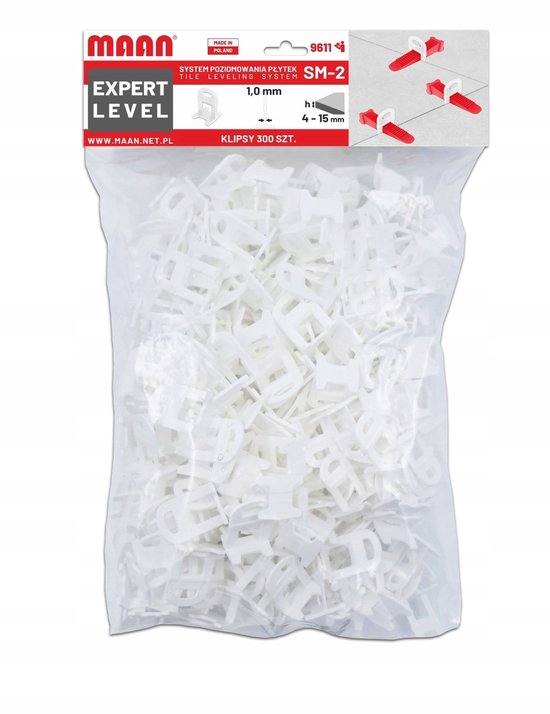 300x Tegel Leveling Clips 4-15mm Voeg 1mm - Expert Kwaliteit | bol
