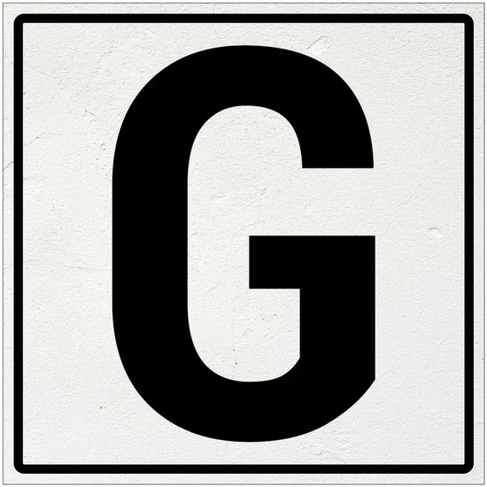 Letter G bord - Sign Again materiaal - 30 x 30 cm | bol