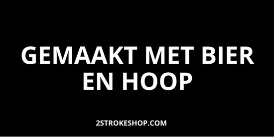 Gemaakt met bier en hoop - Auto Sticker grappig - 8x4cm - 3 Stuks | bol