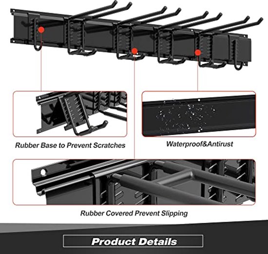 Heavy Duty Garage Opslag Organizer - Wandmontage Gereedschap Rack met ...