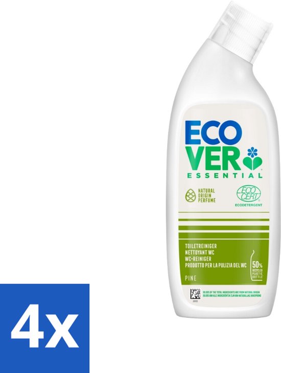 4 x Ecover - Toiletreiniger Essential - Dennenfris - 750 ml - Toilet ...