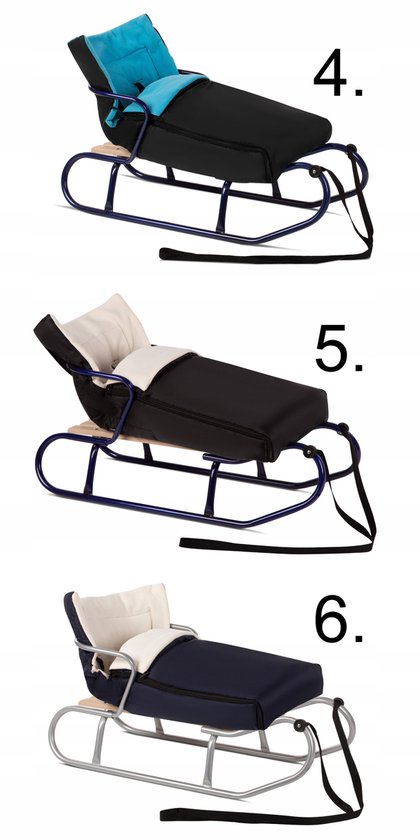 Klassieke slee voor kinderen met rugleuning en voetenzak | bol