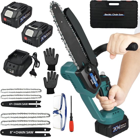 Equivera Mini Kettingzaag - Elektrisch - Mini Kettingzaag Met Accu ...