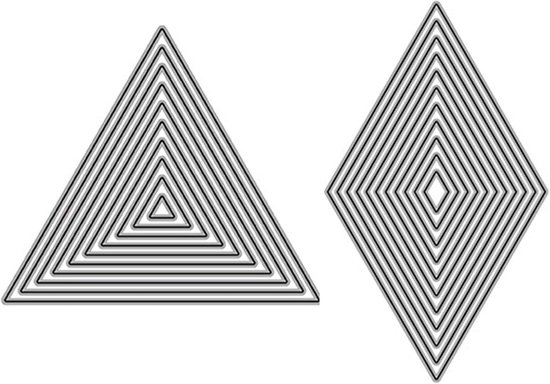 Metal Cutting Dies - Shape Embossing Stencil - Geometric Shape - DIY ...